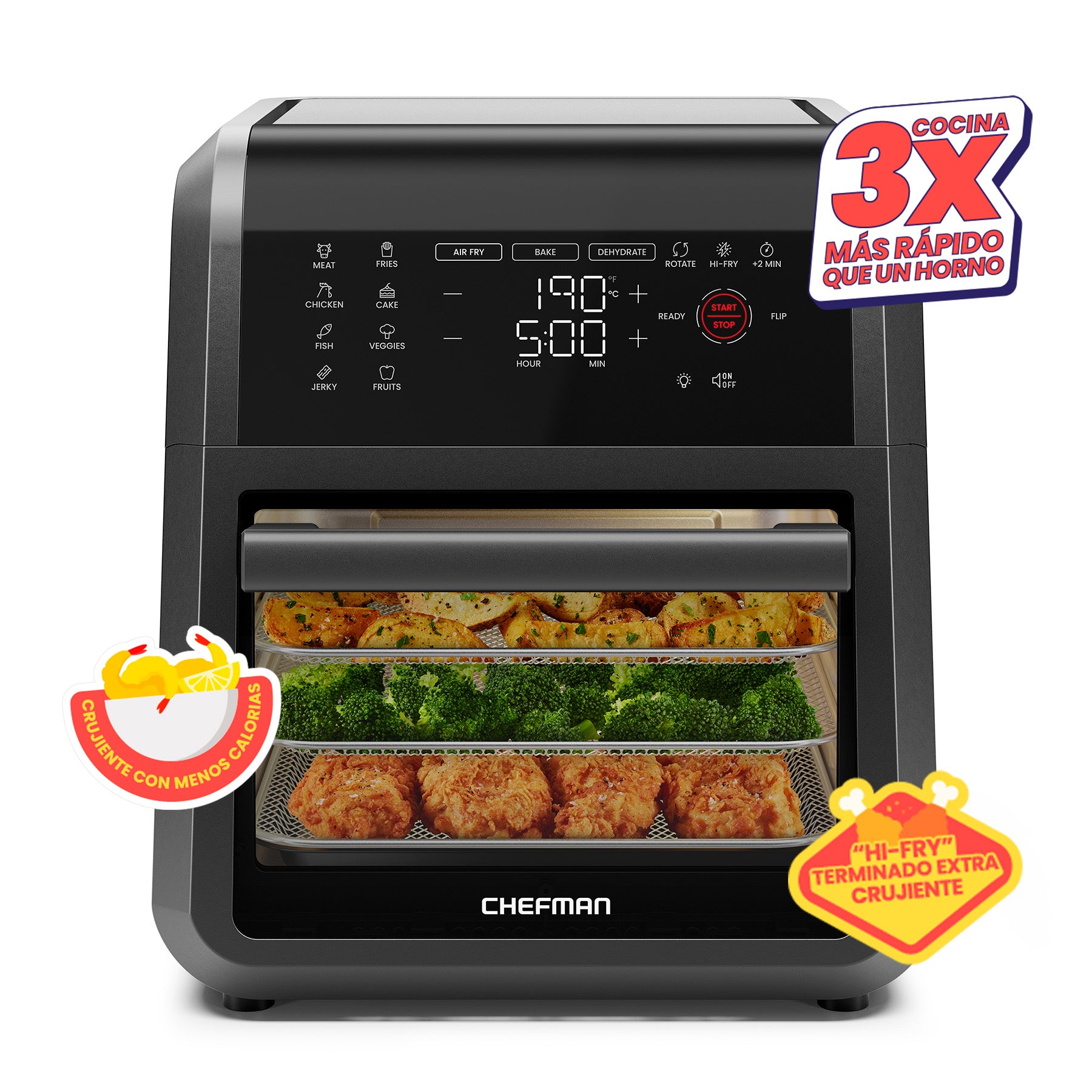 Chefman - Freidora De Aire Digital Multifuncional De 11 L – ChefmanMexico