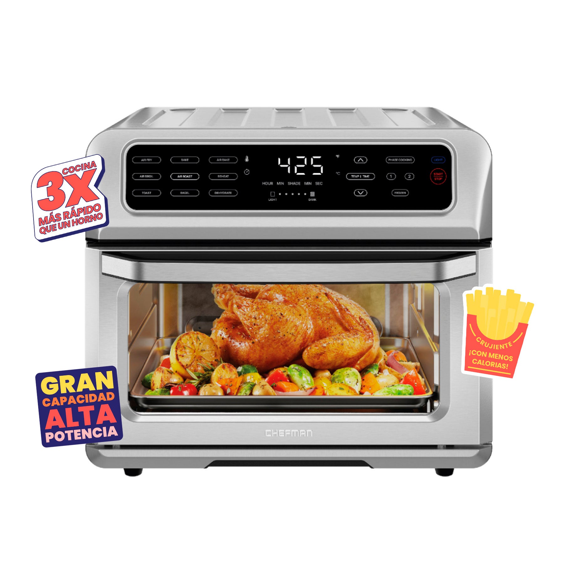 Chefman - Toast-Air" Horno + Freidora de Aire de 20 L – ChefmanMexico